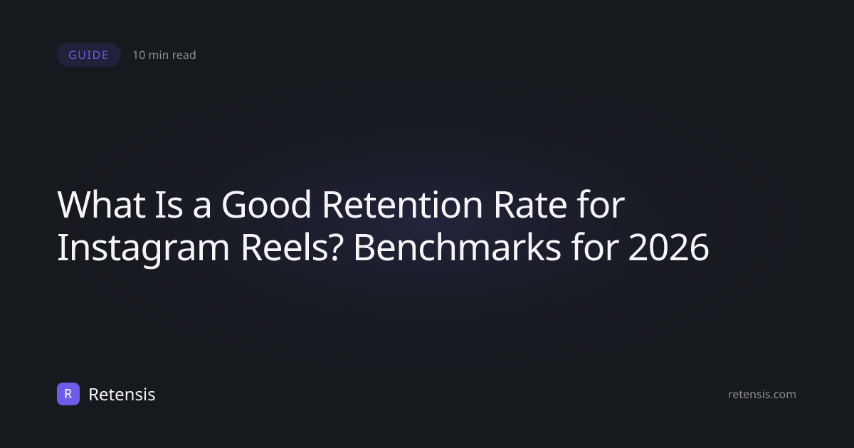 Instagram Reels Retention Rate Benchmarks 2026 | Retensis